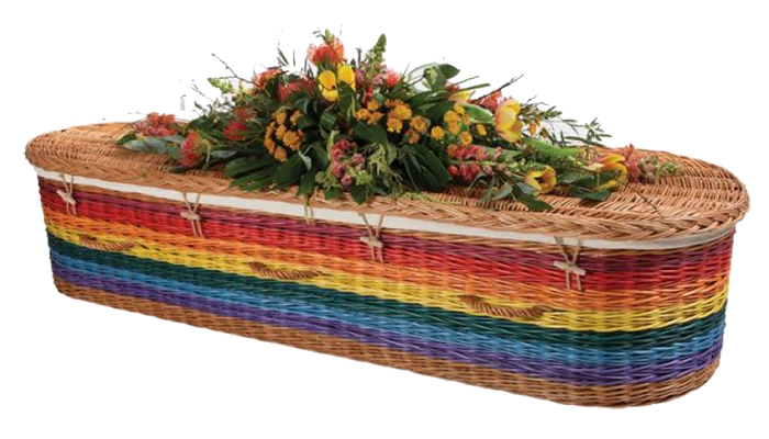 Curved Rainbow Willow Coffin | Somerset Willow Coffins™